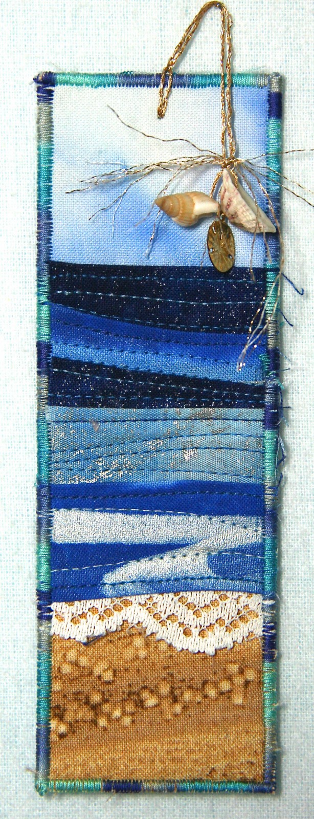 Seascape and Shells Bookmark Tutorial - WeAllSew