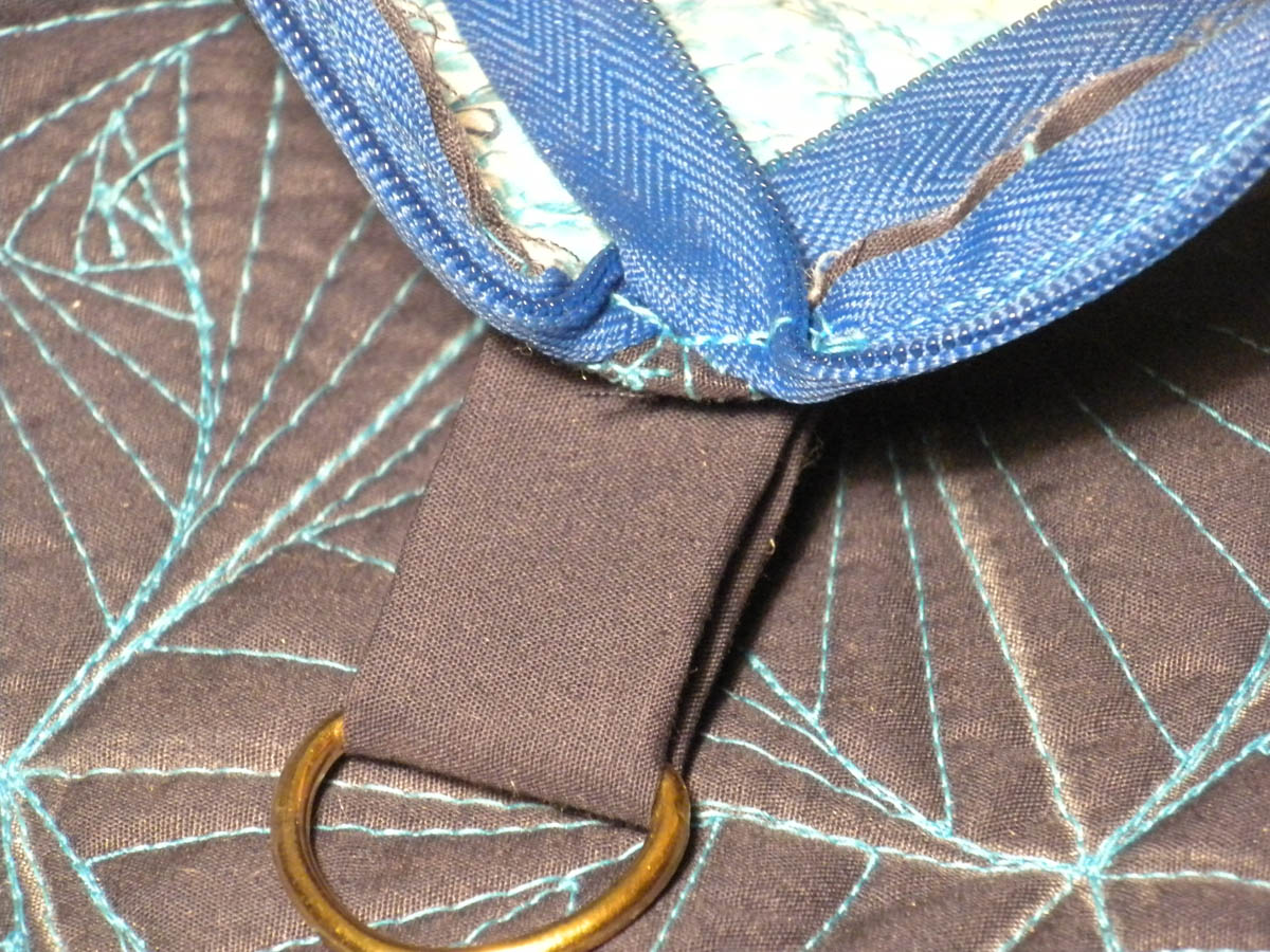 Pyramid Zipper Pouch from Free Motion Quilting Practice Squares - WeAllSew