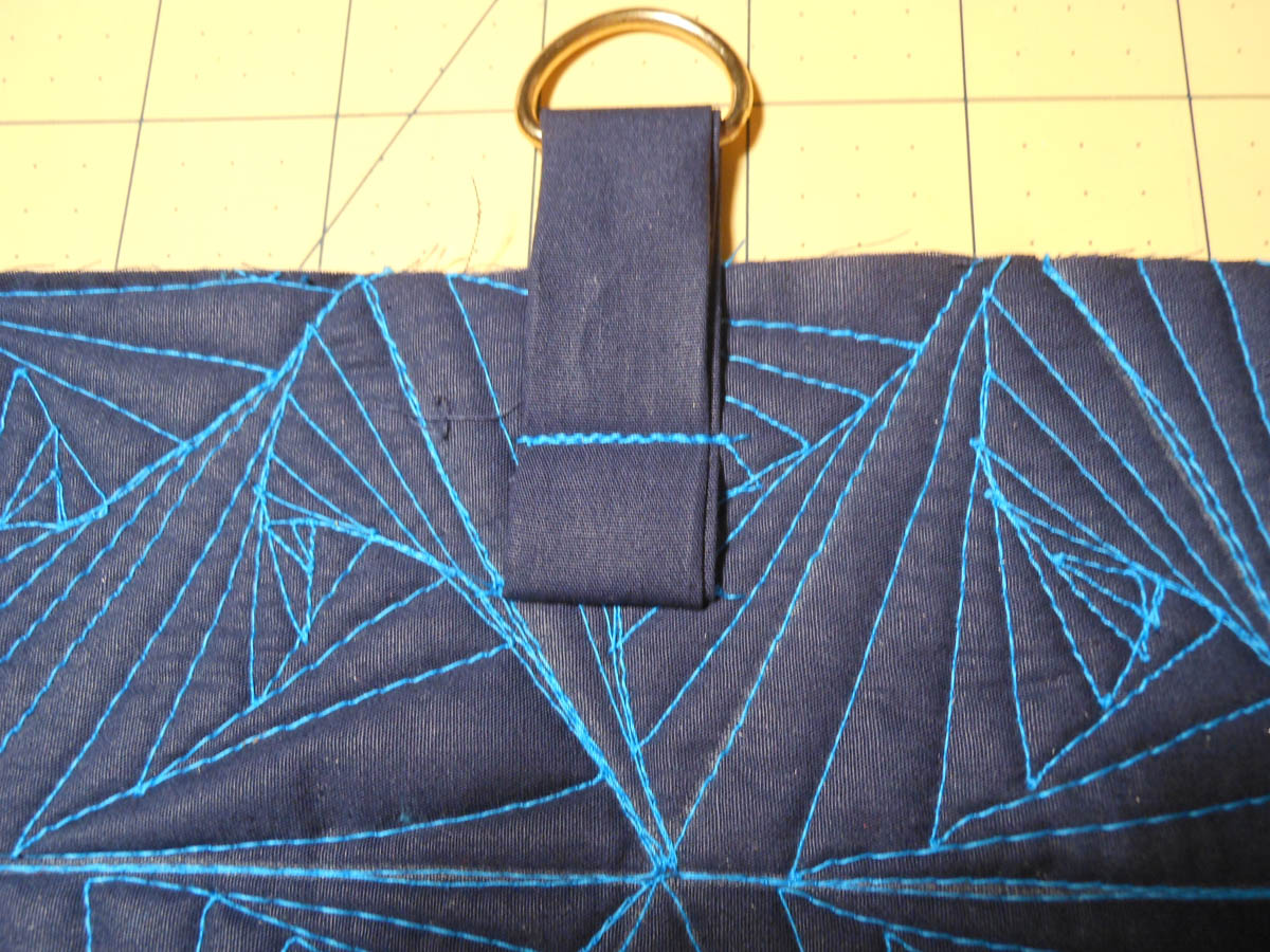Pyramid Zipper Pouch from Free Motion Quilting Practice Squares - WeAllSew