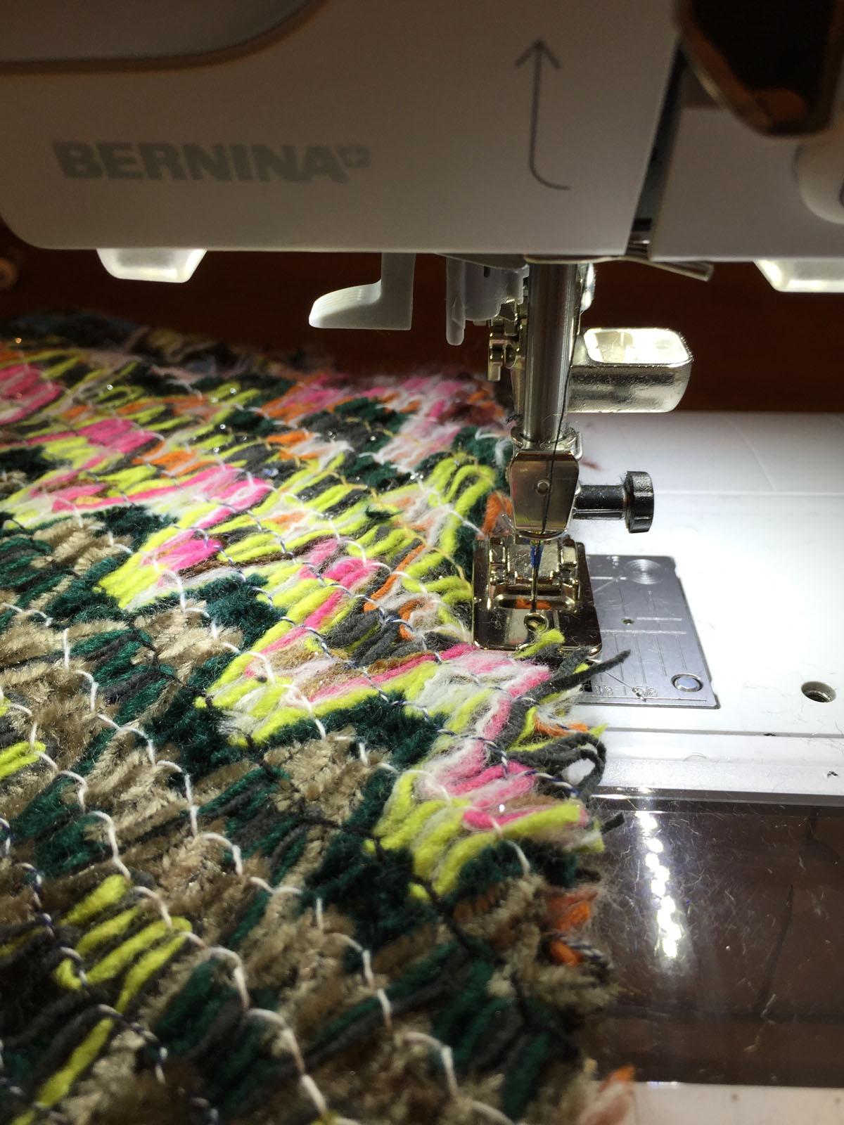 Festive Wrap Scarf Tutorial 1200 x 1600 Overlocking raw edge seam ...