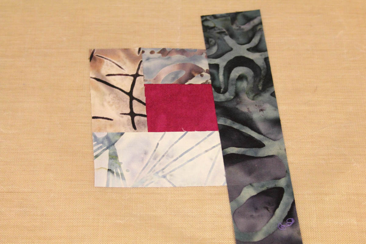 Fused log cabin table runner - WeAllSew