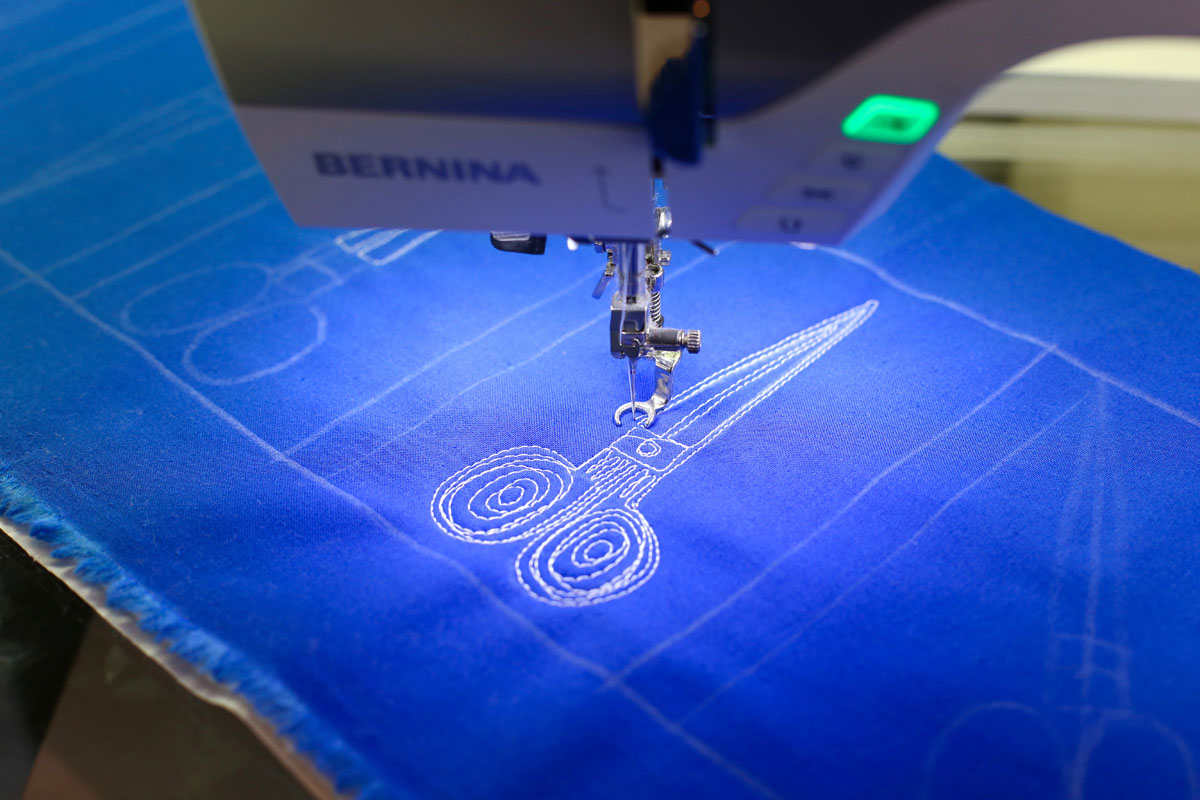 Free-Motion Quilting Scissors Pincushion Tutorial - WeAllSew