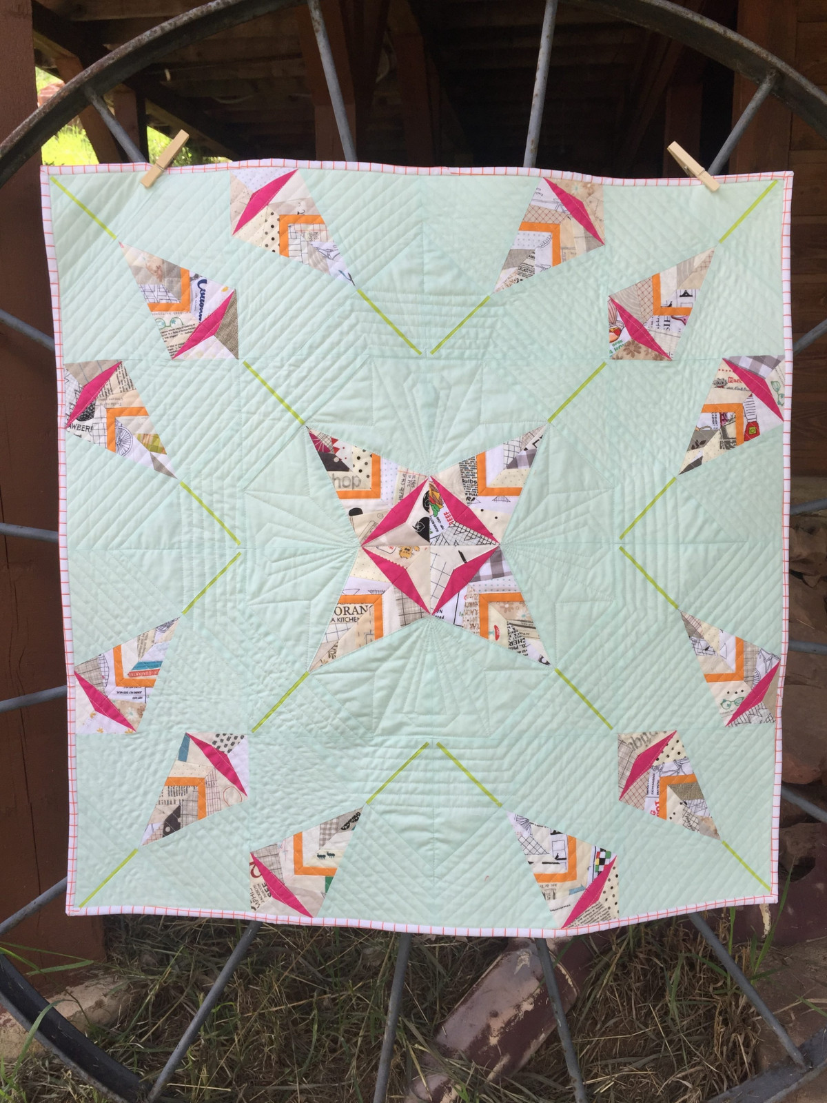 Paper Pieced Scandinavian Leaf - WeAllSew