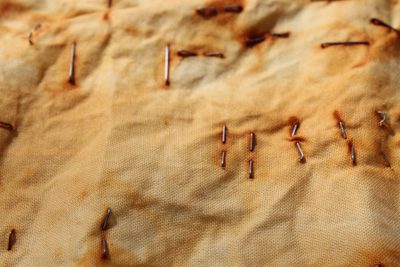 Dying Fabric with Rusty Objects - WeAllSew
