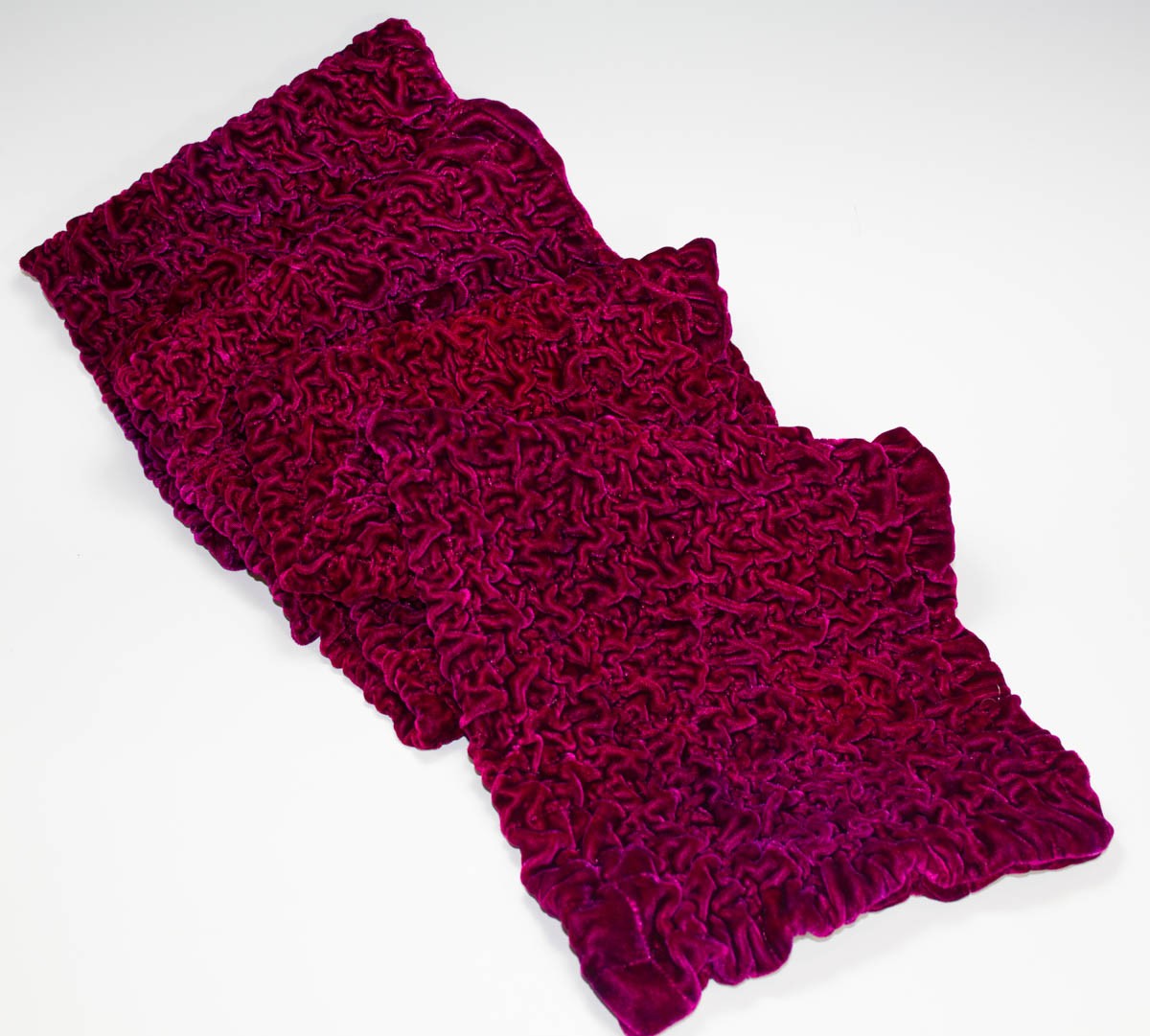 Textured Silk Velvet Scarf - WeAllSew