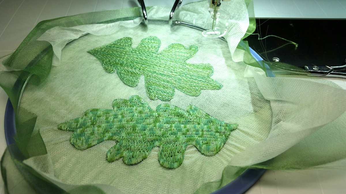 Free-Motion Stitched Fall Leaves - WeAllSew