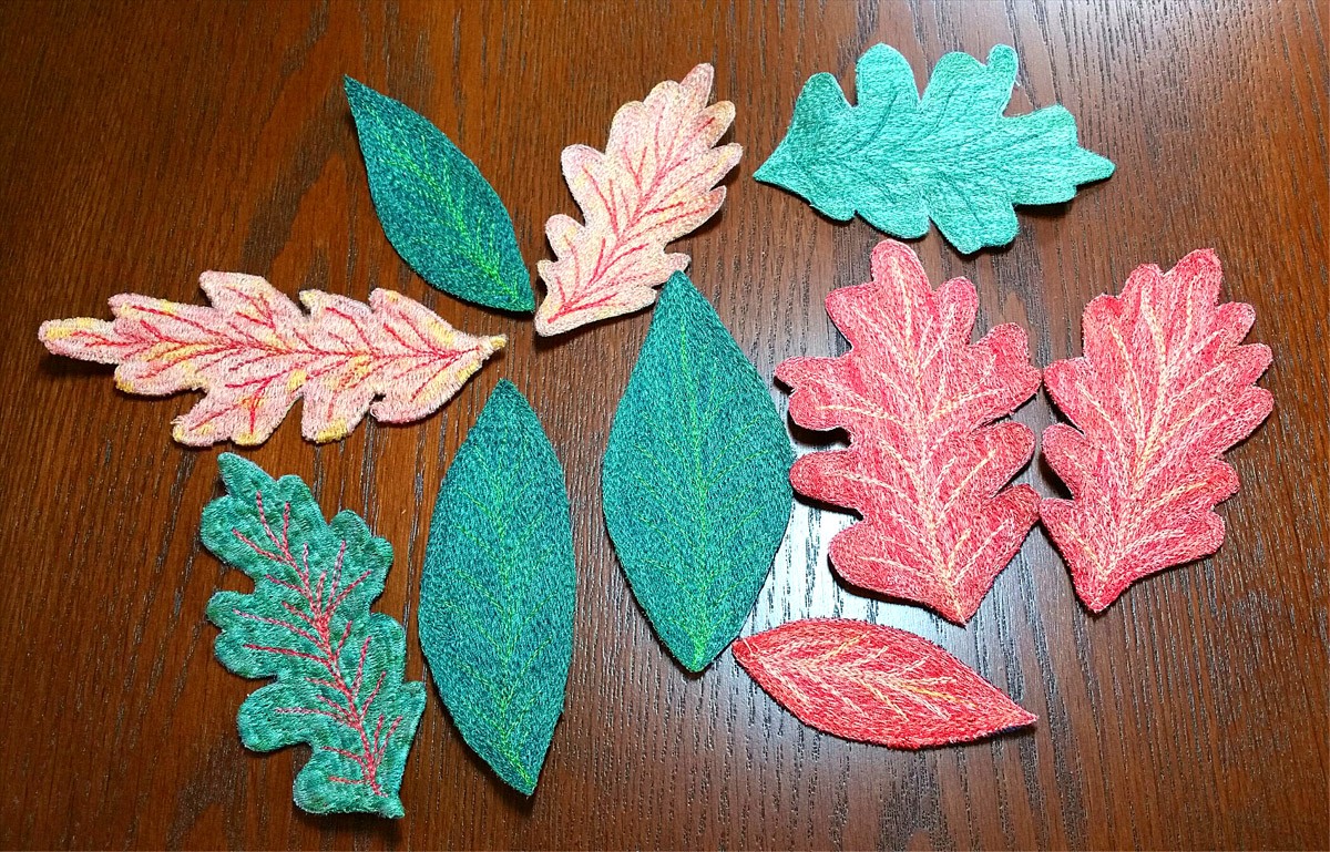 Free-Motion Stitched Fall Leaves - WeAllSew