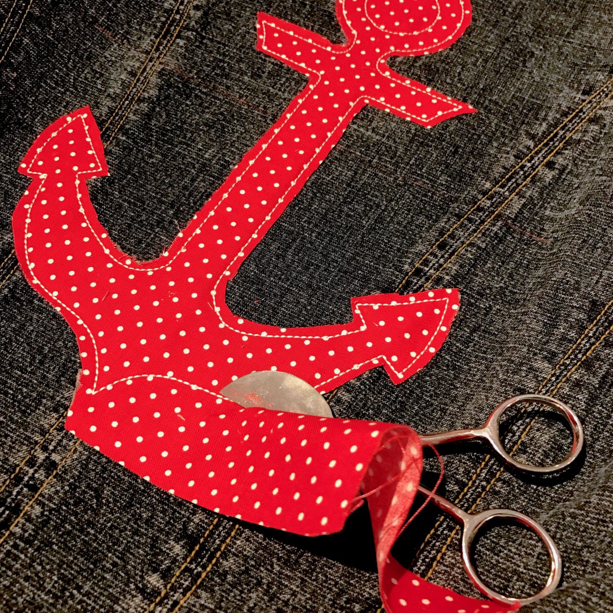 Anchors Aweigh Embroidered Denim Jacket - WeAllSew