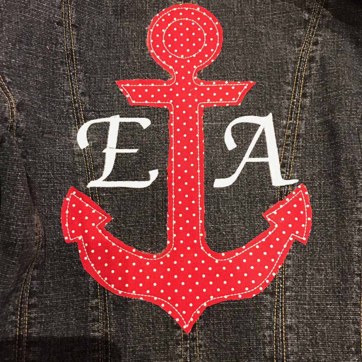 Anchors Aweigh Embroidered Denim Jacket - WeAllSew