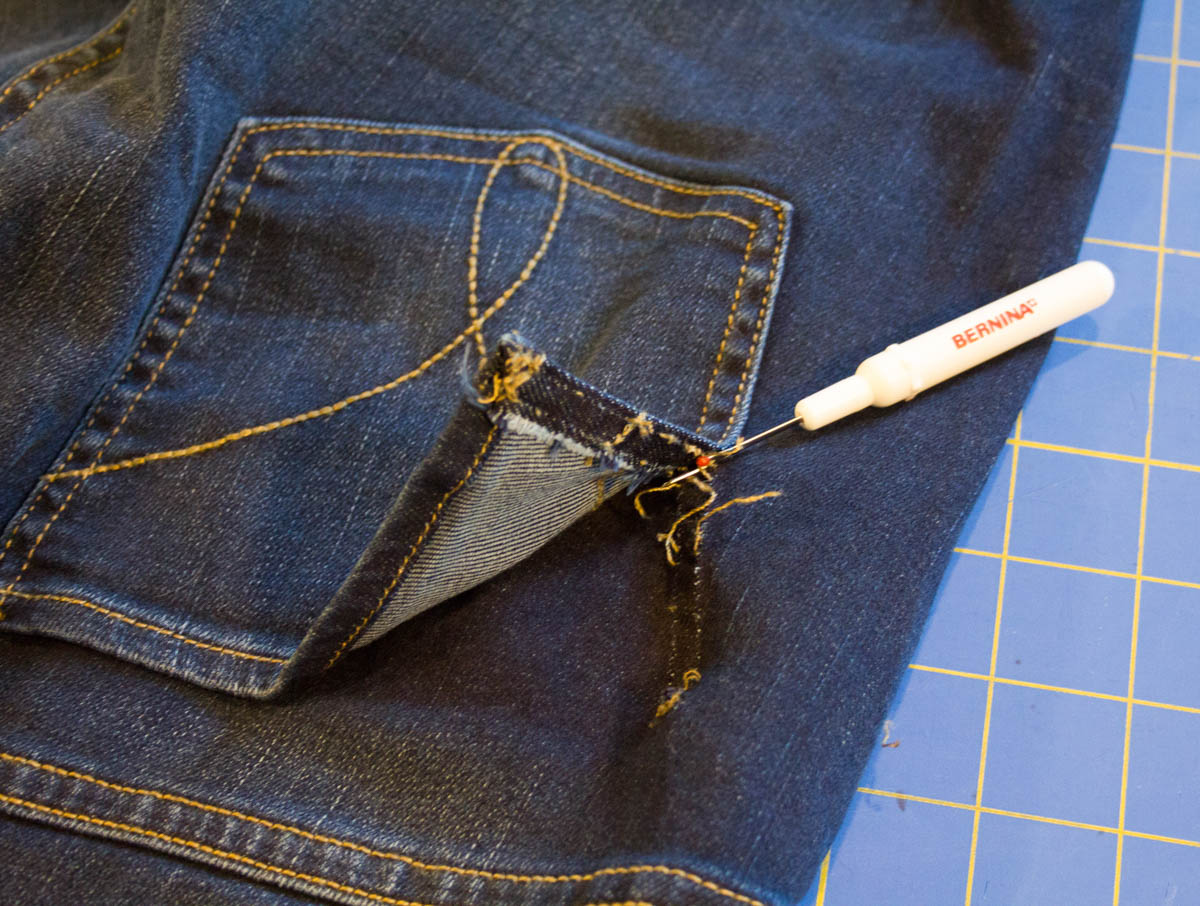 Recycled Jeans Composition Book Cover - WeAllSew