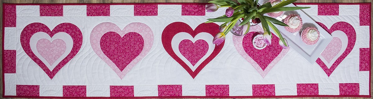Be My Valentine Table Runner - WeAllSew