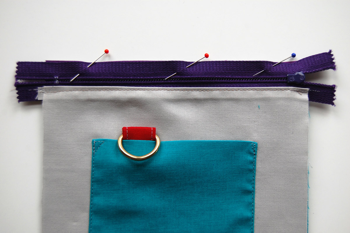 Color Block Zipper Pouch - WeAllSew