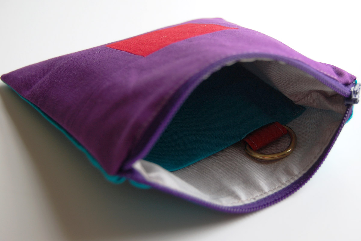 Color Block Zipper Pouch - WeAllSew