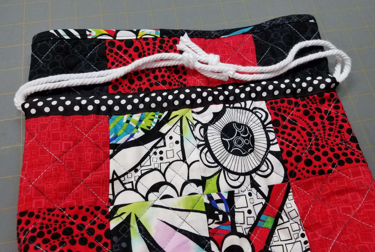 Antique Mosaic Block Drawstring Bag - WeAllSew