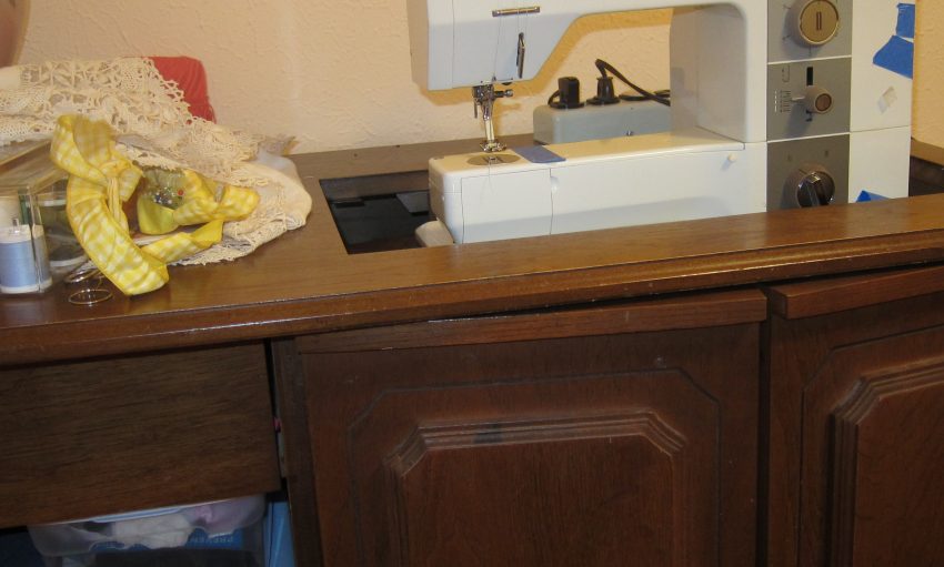 messy sewing space and project in process | WeAllSew