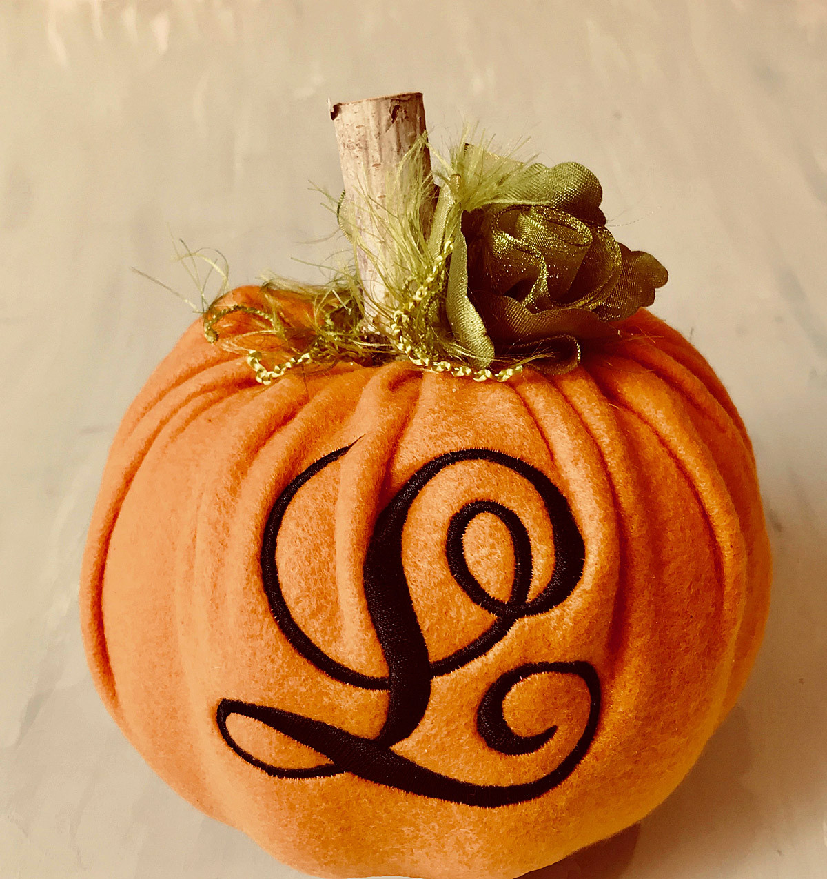 15-Minute Monogrammed Pumpkin - WeAllSew