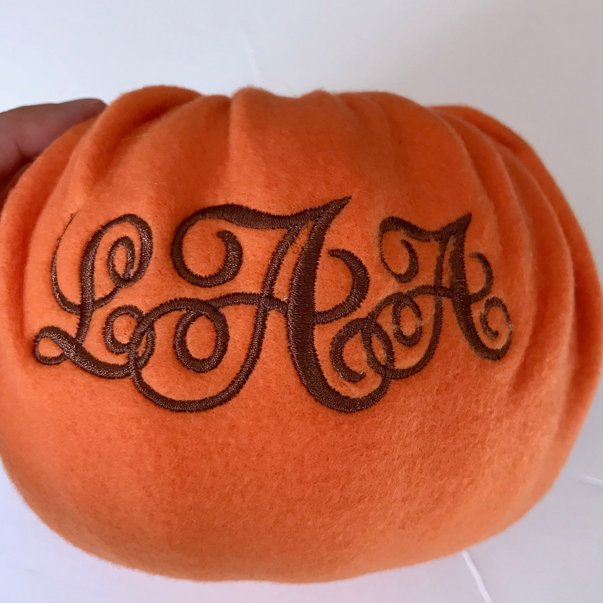 15-Minute Monogrammed Pumpkin - WeAllSew