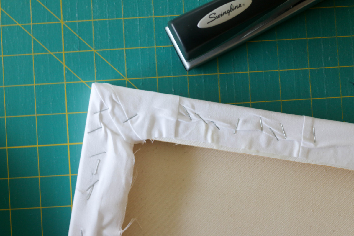 How to Wrap Fabric on a Frame - WeAllSew