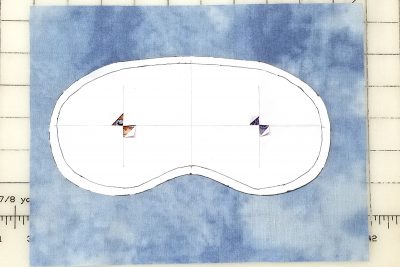 Owl Embroidered Sleep Mask - position pattern - WeAllSew