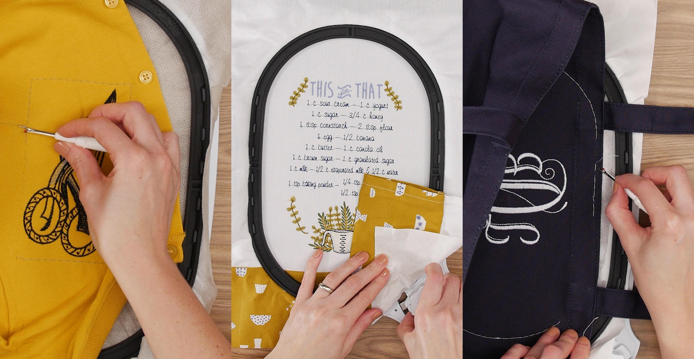 Machine embroidery hooping 3 ways at WeAllSew 2280 x 1180 - WeAllSew