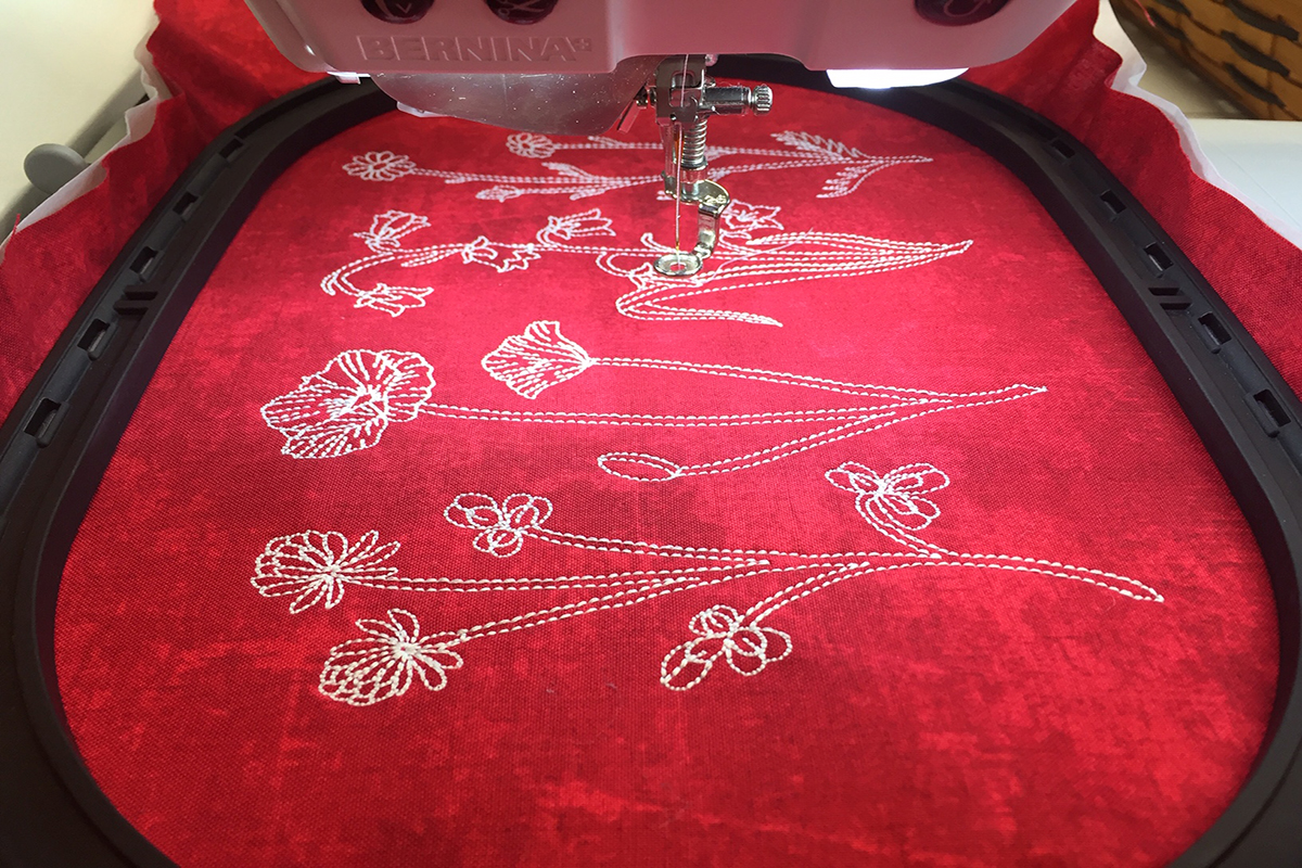 Redwork Table Runner - WeAllSew