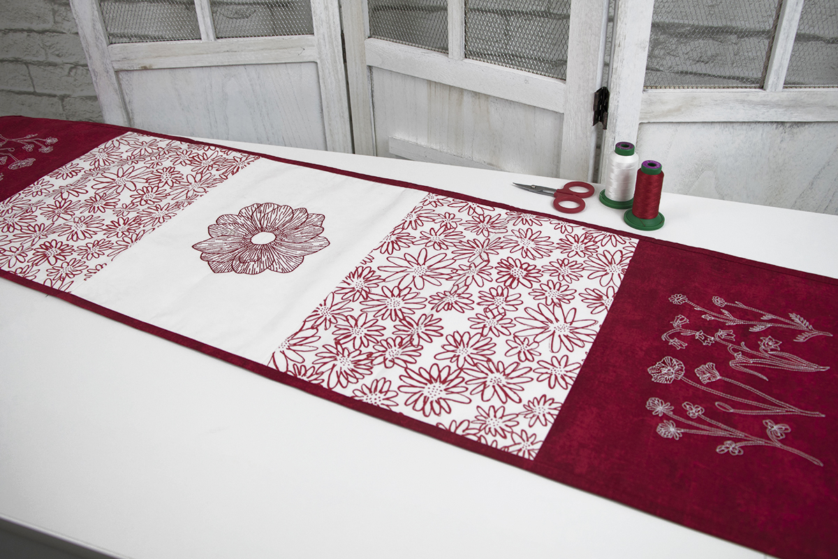 Redwork Table Runner - WeAllSew