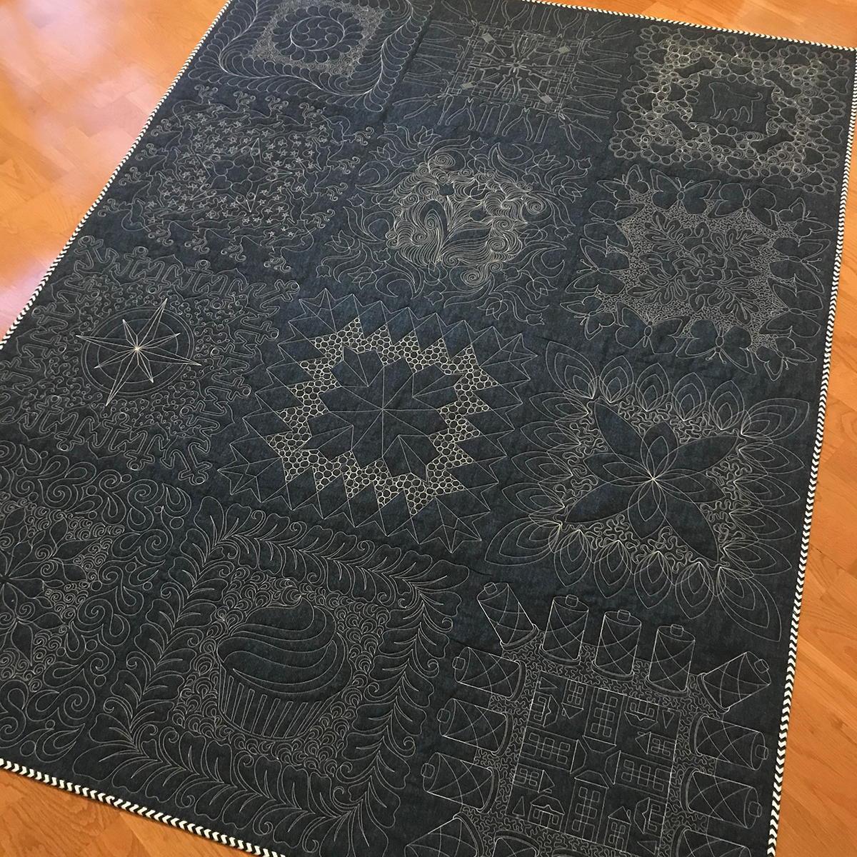 Stardust Quilt-along: Combining Digitized Designs and Free-motion ...