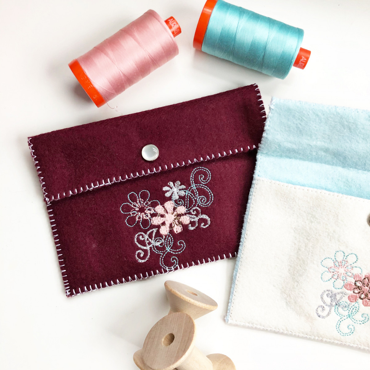 Embroidered Felt Pouch - WeAllSew