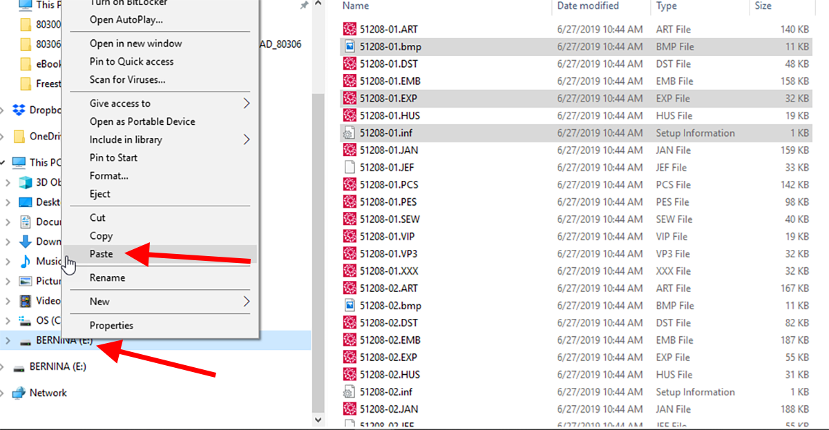 Downloading and Transferring Embroidery Designs to a USB Stick - WeAllSew