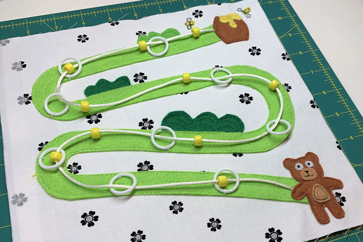How to Sew a Kids Busy Book, Part 5: Bear and Honey Pot - WeAllSew