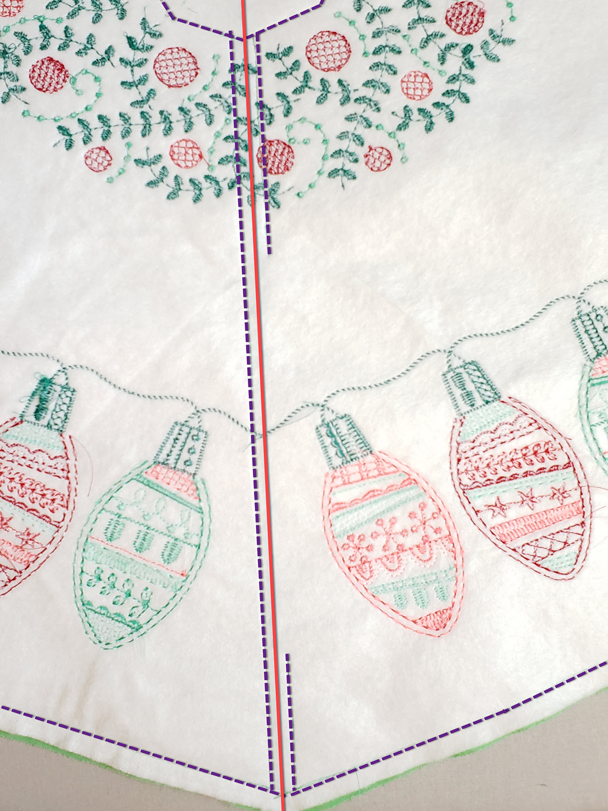 How to Embroider an Octagon Tree Skirt - WeAllSew
