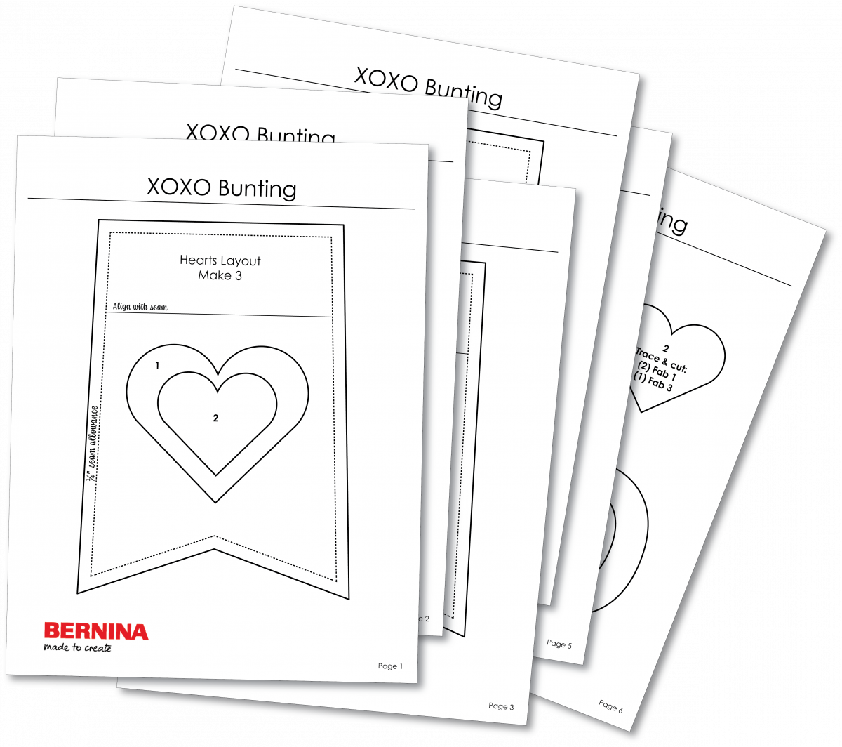 Sew an XOXO Bunting for Valentine's Day - WeAllSew