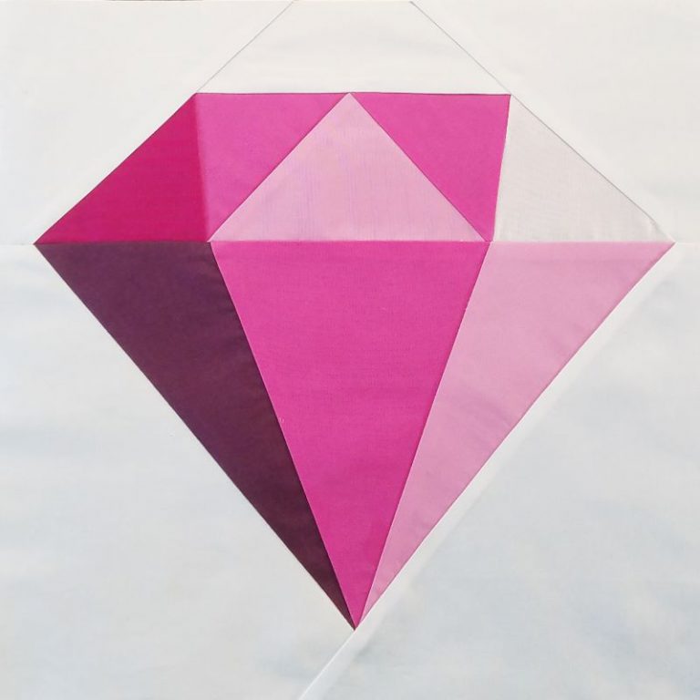 Create a Diamond Quilt Block with Freezer Paper Piecing - WeAllSew