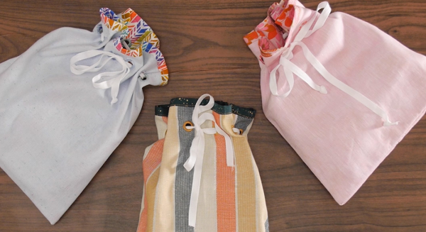 Pre-cut Friendly Drawstring Bag Tutorial - WeAllSew