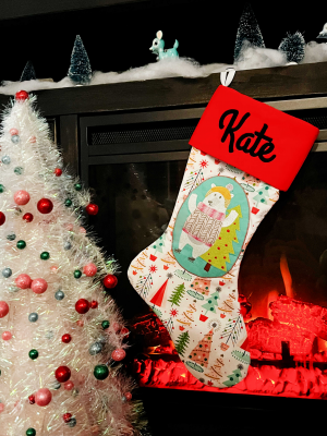 Machine-embroidered Christmas Stocking, Part 3: Embroider the Design
