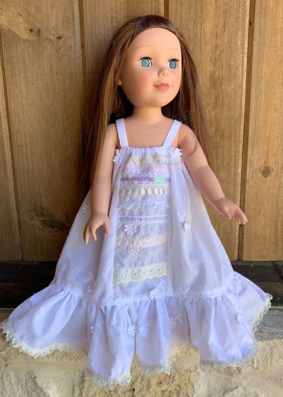 ruffle-maxi-doll-dress-BERNINA-Sharon-Sews White Dress - WeAllSew
