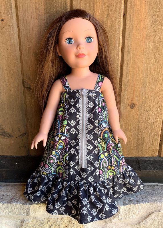 ruffle-maxi-doll-dress-BERNINA-Sharon-Sews Zipper Trim Dress - WeAllSew