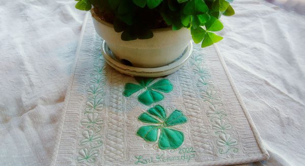 Shamrock Table Runner for St. Patrick's Day - WeAllSew