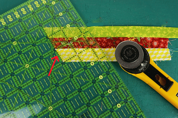 line-up-with-the-2.5-inch-line-on-ruler-and-cut-diamond-shapes - WeAllSew