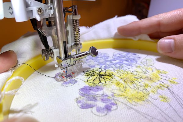 How to Embellish Your Free-motion Embroidery with Flower Pounding ...
