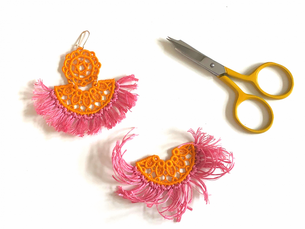 How to Make Machine Embroidered Jewelry - WeAllSew