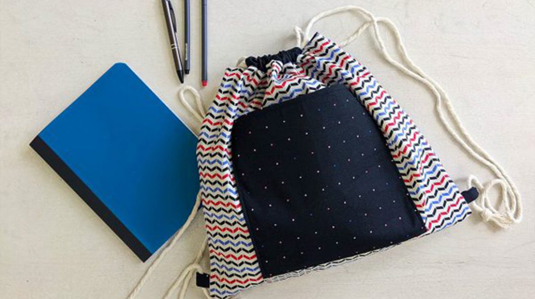 How to Sew a Round Drawstring Bag - WeAllSew