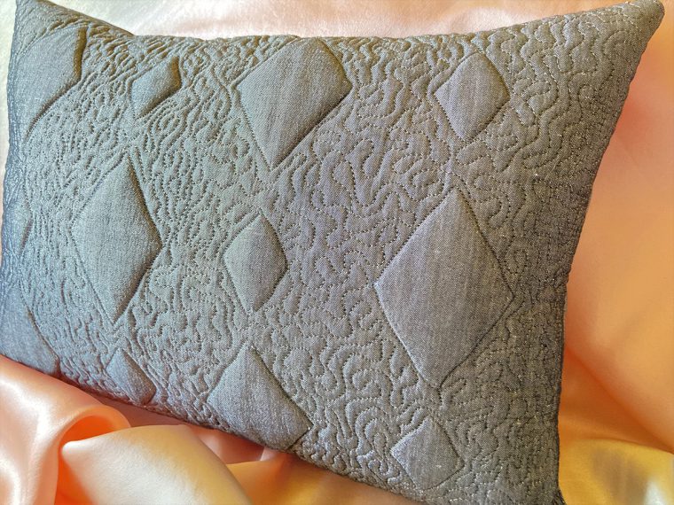 Trapunto Silk Pillow - WeAllSew