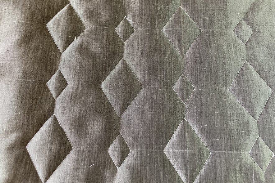 Trapunto Silk Pillow - WeAllSew