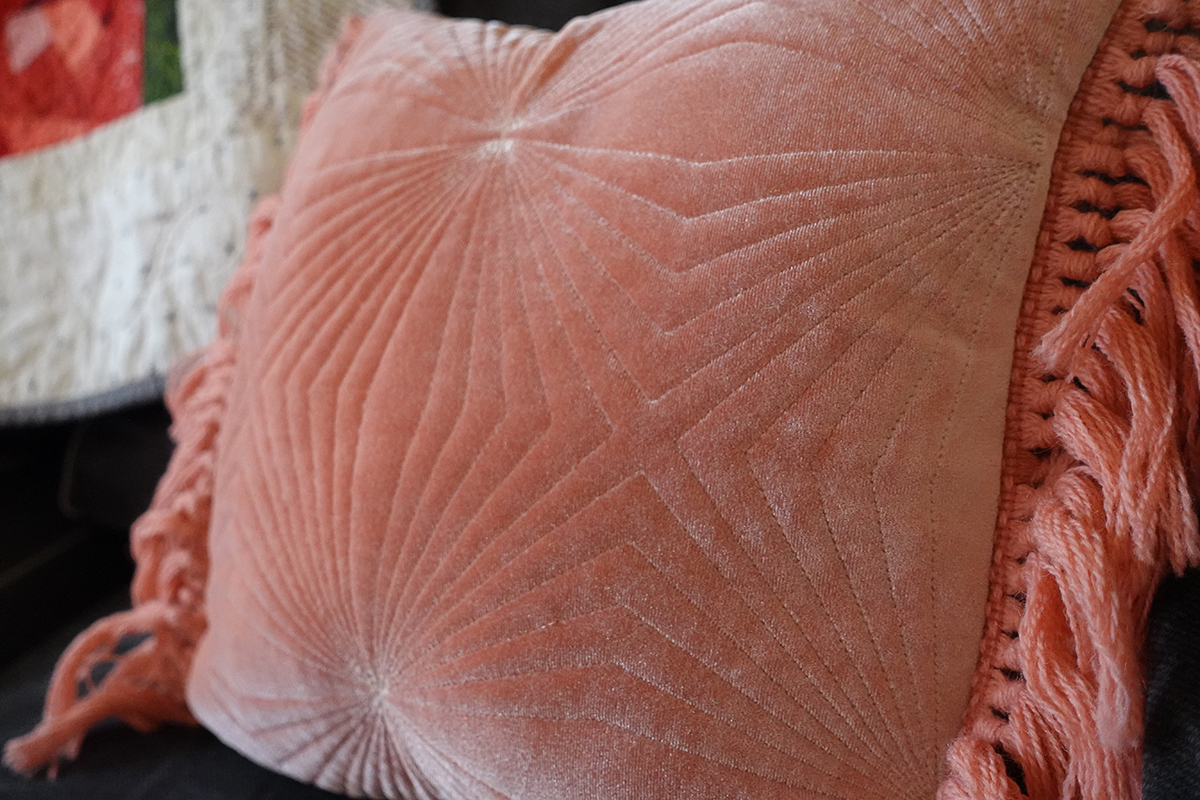 Computerized Quilting Velvet Pillows - WeAllSew