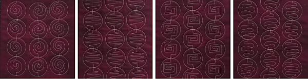 Circle four FMQ designs - WeAllSew