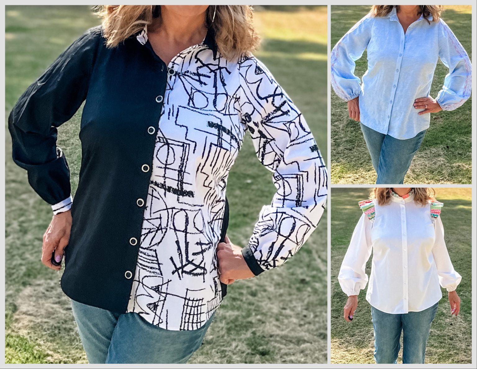 One Shirt Pattern Three Ways, Part One: Colorblocking - WeAllSew