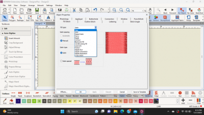 Auto Digitize Tutorial - Change Stitch Pattern and Density - WeAllSew