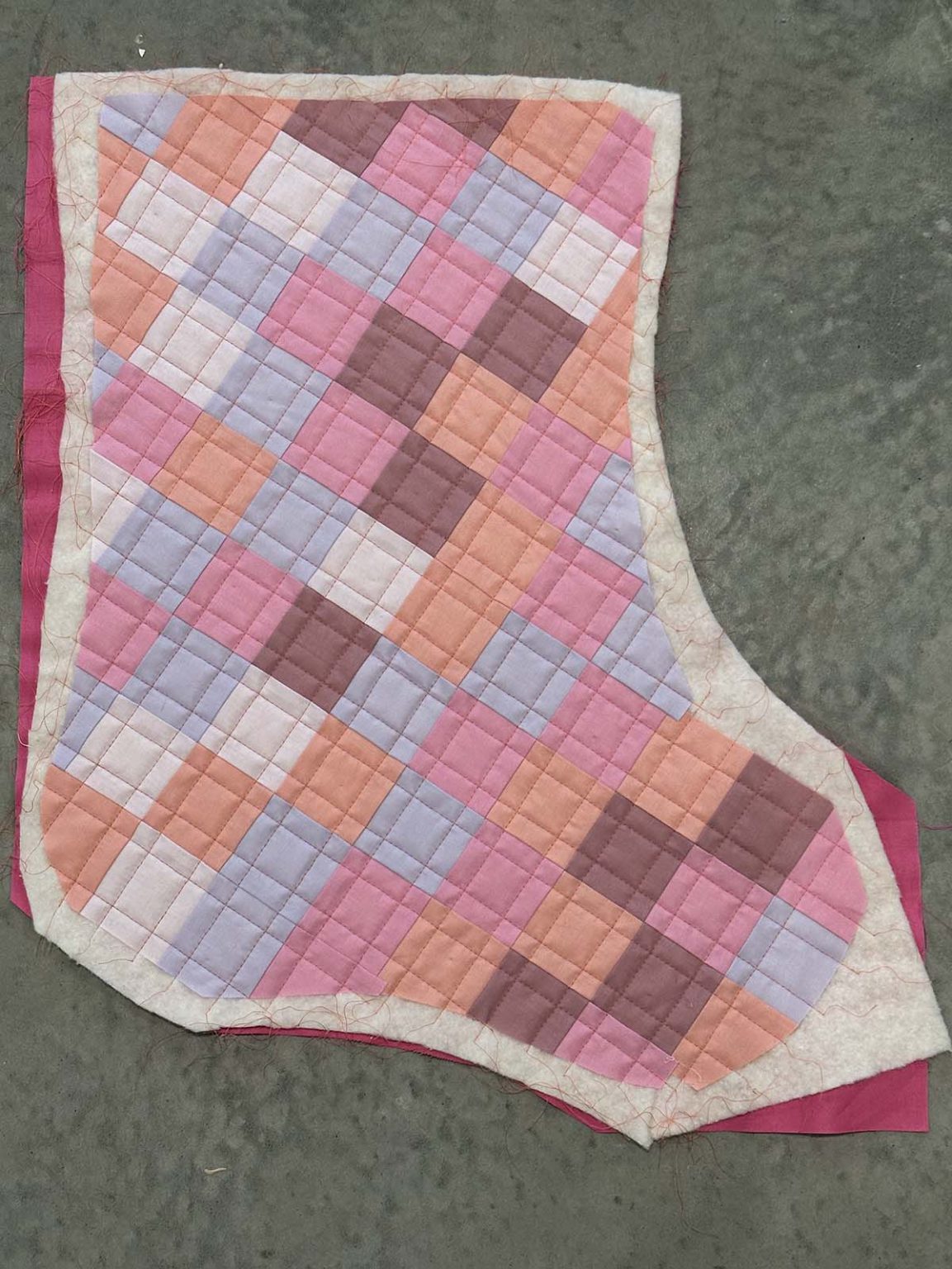 Creating a Christmas Stocking with Couching & Faux Fur Trim - WeAllSew