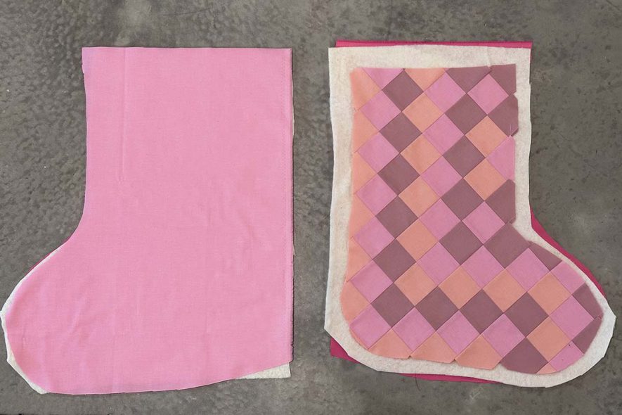 Creating a Christmas Stocking with Couching and Faux Fur Trim ...
